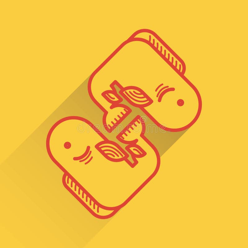 Twin Fishes Art Pisces Zodiac Sign Wallpaper Stock Illustration ...