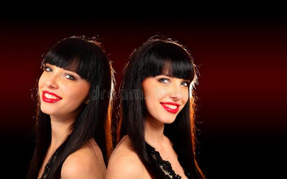 Two Black Girls Identical Twin Models Stock Photos - Free & Royalty ...