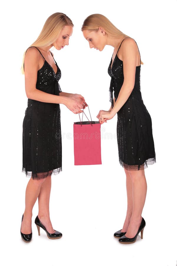 Twin Girls Face-to-face Incline To Each Other Stock Photo - Image of ...