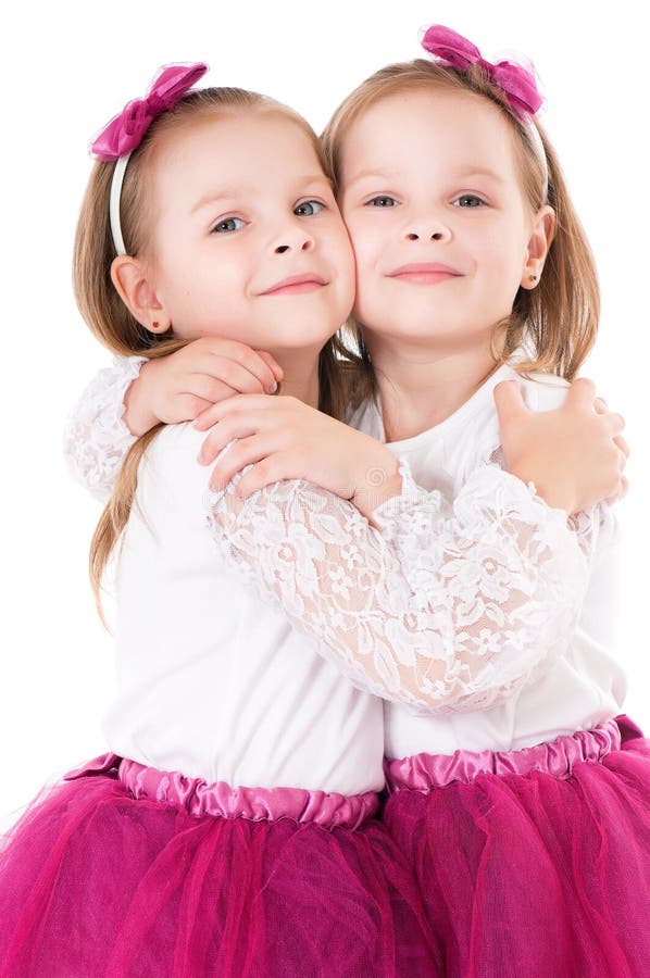Twin girls stock image. Image of person, childhood, head - 60023791
