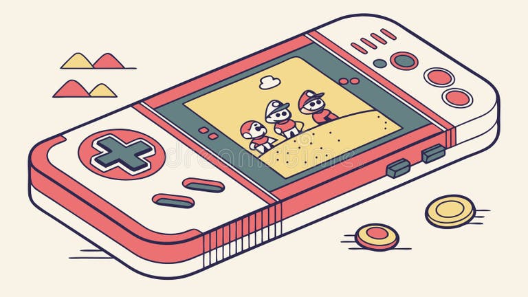 Twin Handheld Game Consoles, Multiplayer Fun, Vector Design Generative ...