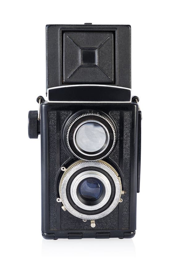 Twin-lens Medium Format Camera Isolated on the White Stock Photo ...