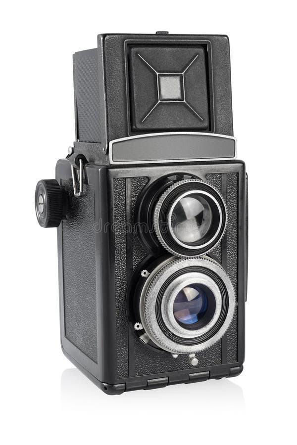 Twin-lens Medium Format Camera Isolated on the White Stock Photo ...