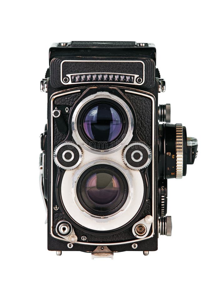 Twin Lens Reflex Phot Camera Stock Image - Image of photographer, lens ...