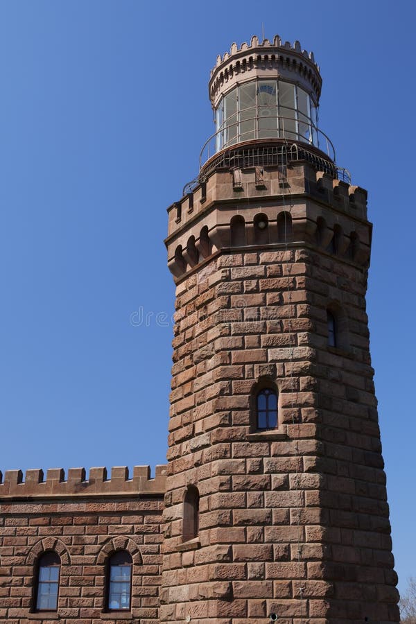 Twin Lights: South Tower, Side View Stock Photo - Image of lighthouse ...