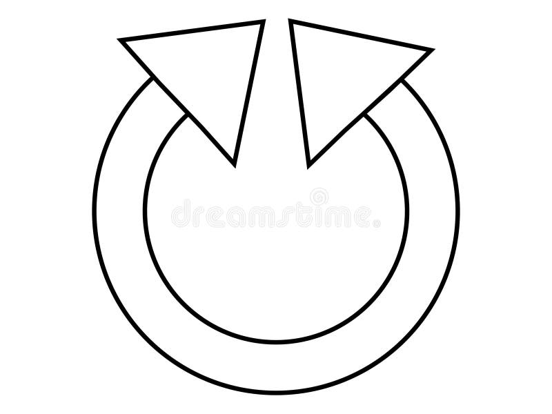 Twin loop arrow stock illustration. Illustration of diagram - 371968041
