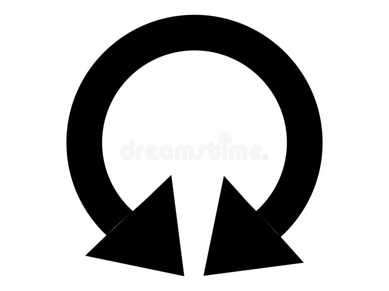 Twin loop arrow stock illustration. Illustration of line - 371968060