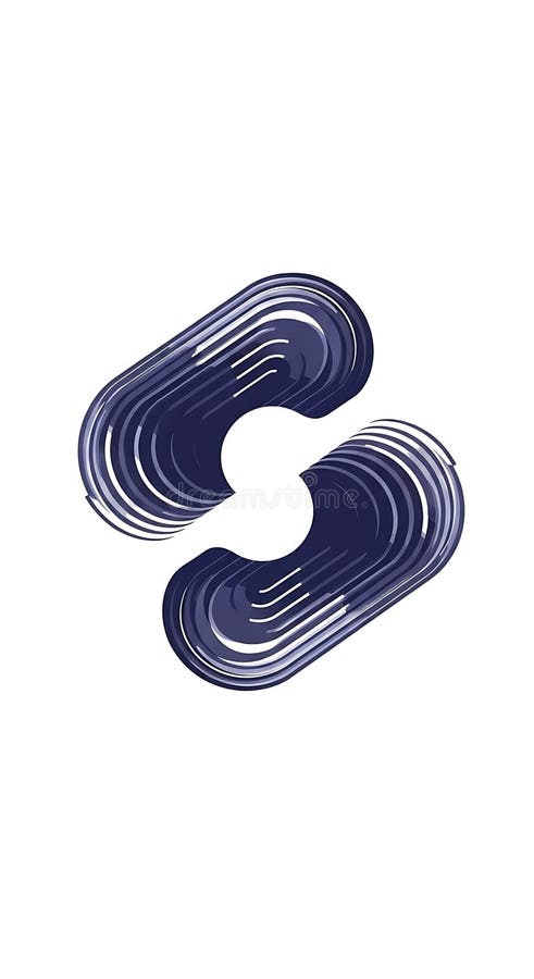 Twin Loop Interlinked Flow Logo Stock Illustration - Illustration of ...
