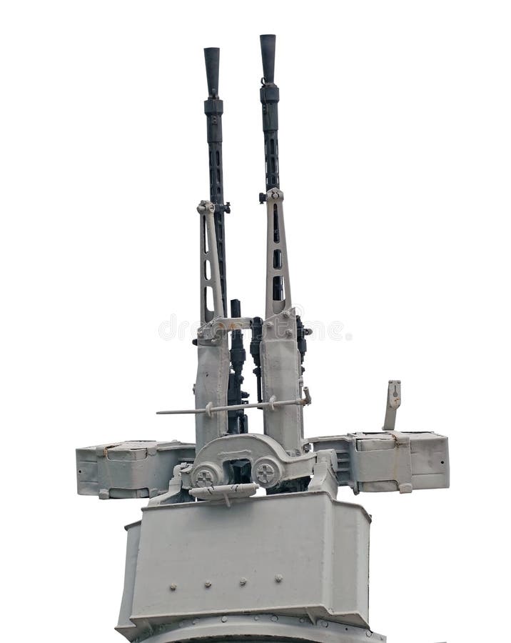 Twin machine guns stock image. Image of shot, fire, attack - 113867497
