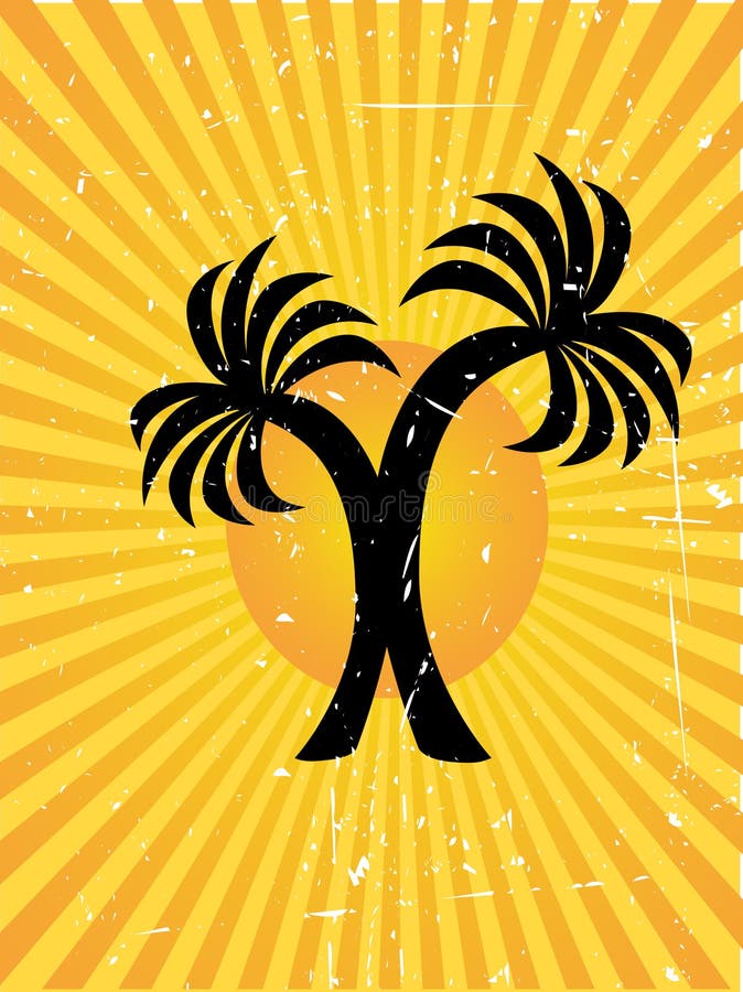 Twin Plam Tree Vector Background Stock Vector - Illustration of twin ...