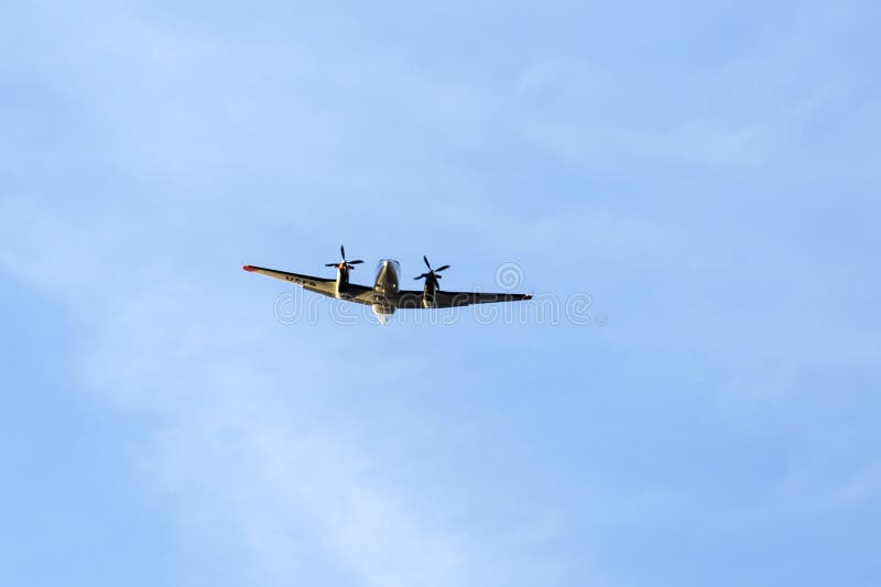 Twin Prop Firefighting Plane from the US Forest Service Responding To a ...