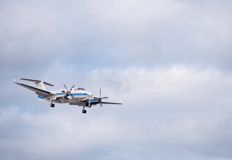 Twin Prop Plane Propeller Powered Aircraft Stock Photo - Image of ...