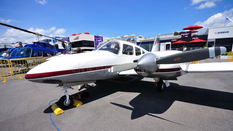 Twin Propeller Private Plane at Singapore Airshow Editorial Photo ...