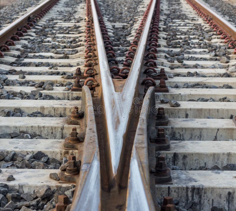 Twin rails stock image. Image of railway, path, city - 61033047