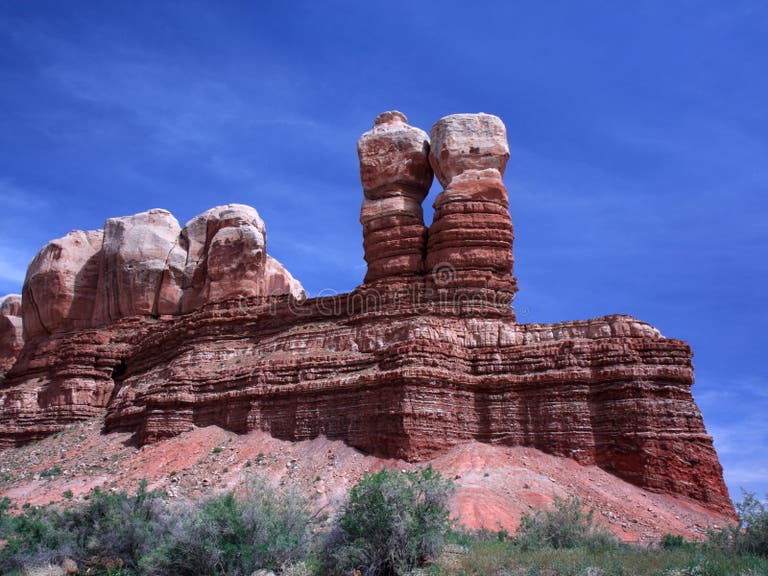 Twin Rocks in Utah stock photo. Image of twin, summer - 14265132