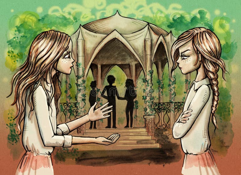 Girls Arguing Stock Illustrations 146 Girls Arguing Stock