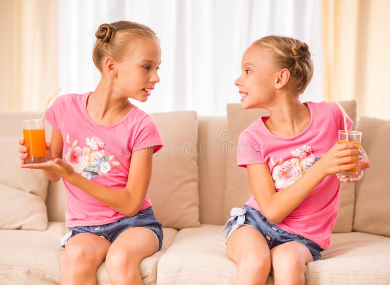 Twin sisters stock photo. Image of house, happiness, domestic - 59770644