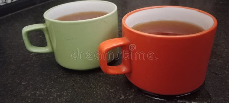 Twin tea Cup stock image. Image of latte, pink, ceramic - 269723729