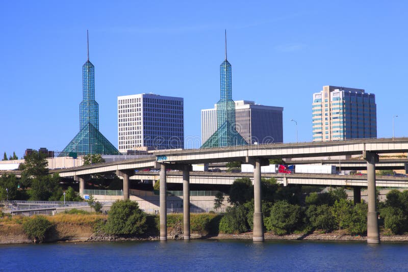 Twin Towers Convention Center, Portland or. Stock Photo - Image of ...