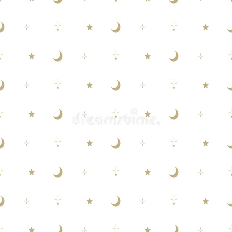 Twinkle Gold Baby Seamless Pattern with Star Stock Vector ...