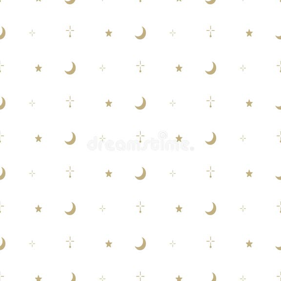 Twinkle Gold Baby Seamless Pattern with Star Stock Vector ...