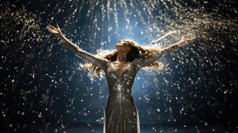 Twinkle Silver Glitter Falling Stock Illustration - Illustration of ...