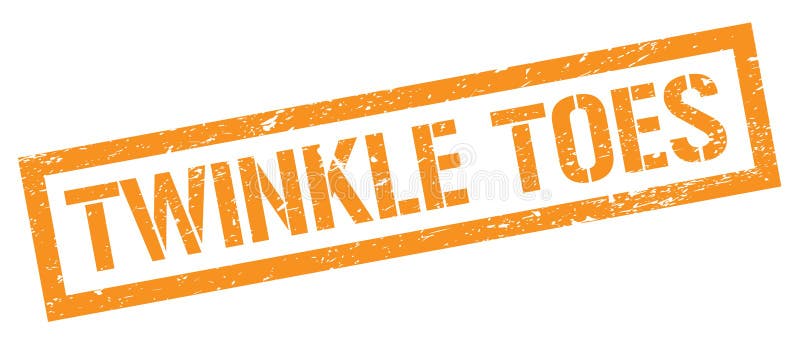 TWINKLE TOES Orange Grungy Rectangle Stamp Stock Illustration ...