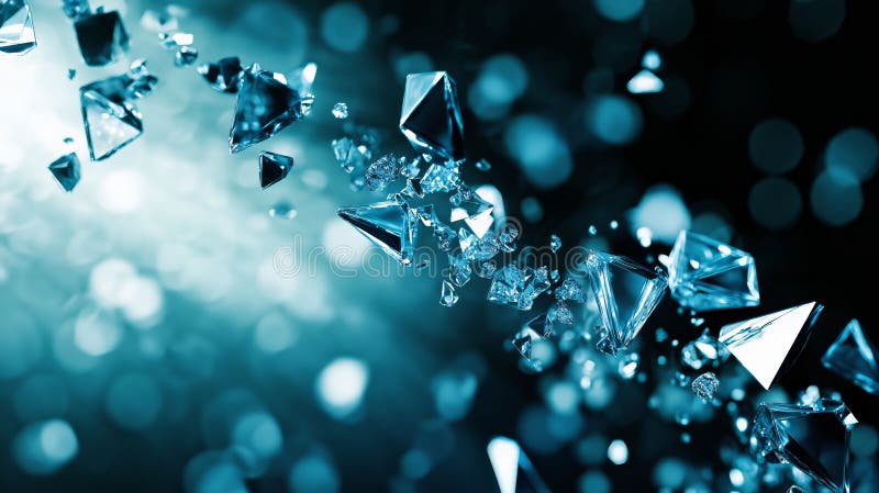 Twinkling Blue Crystals: a Dance of Light and Elegance Stock Image ...