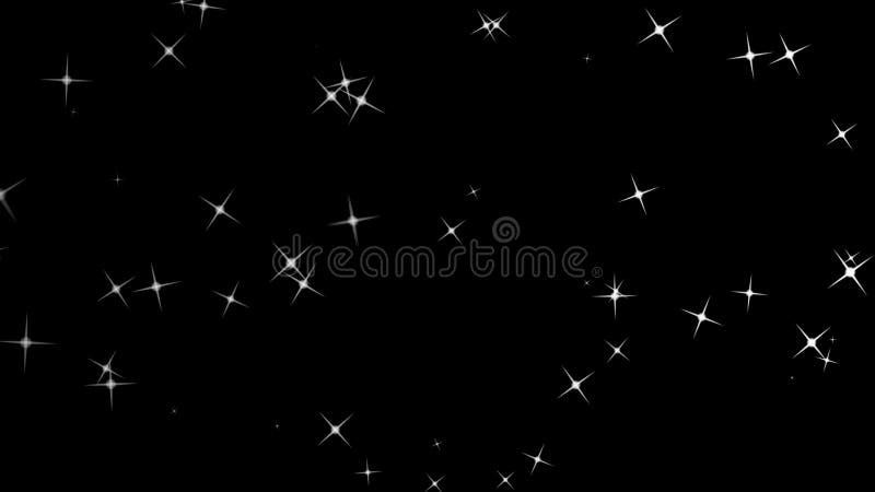 Twinkling Star Particles. Seamless Loop. Falling Sparkling Stars ...