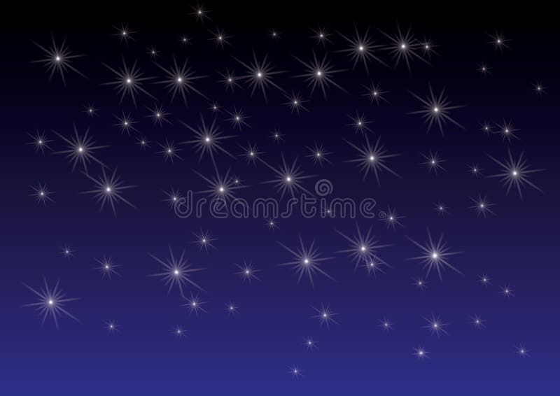 Twinkling Stars Background. Vector Illustration Decorative Design Stock ...