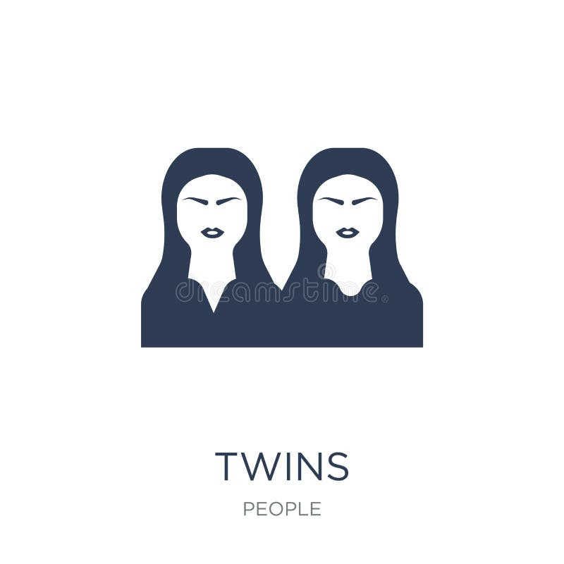 Twins Icon. Trendy Flat Vector Twins Icon on White Background Fr Stock ...