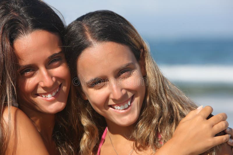 Twins smiling stock photo. Image of female, sunny, daytime - 8850848