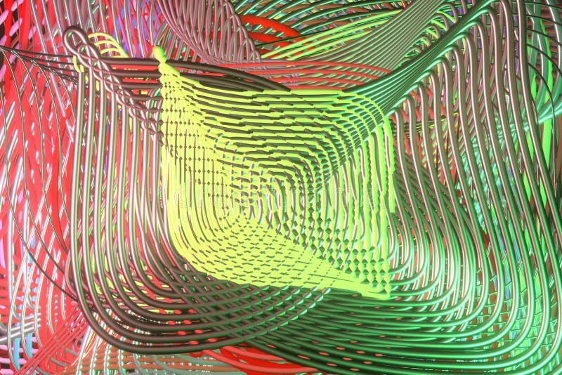 Twirl Circle Lines. for Graphic Design or Background. 3D Render. Stock ...