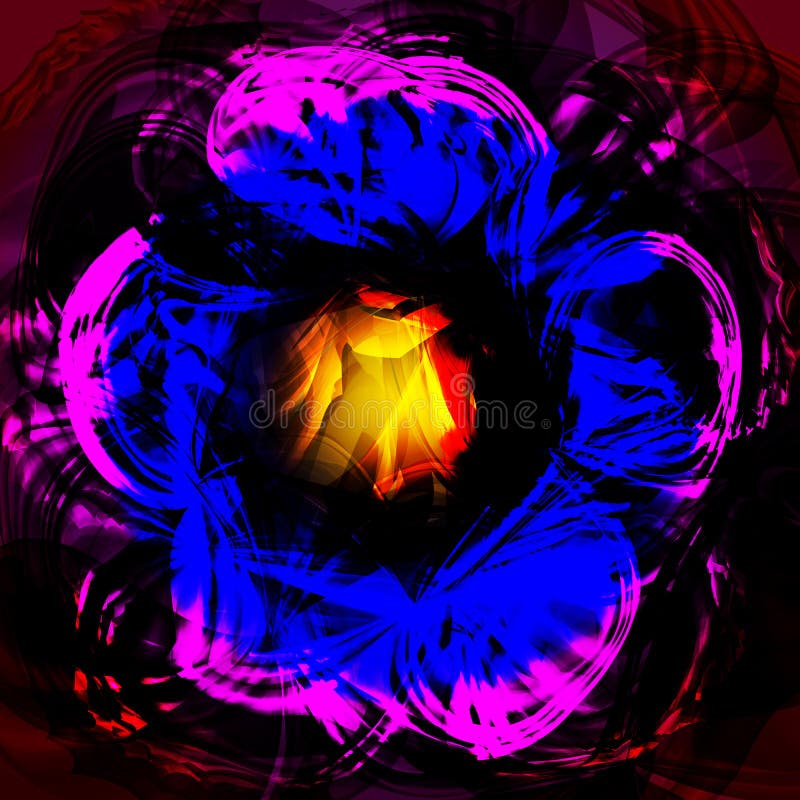 Twirl Luminous Light Pink Blue Background Stock Illustration ...