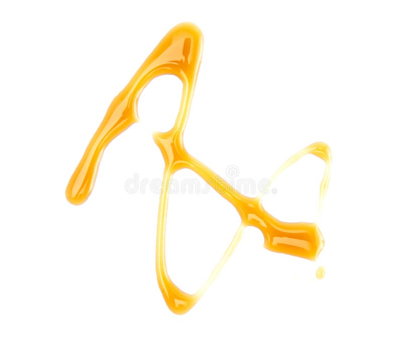 Twirl of Maple Syrup Spilled on a White Background Stock Image - Image ...