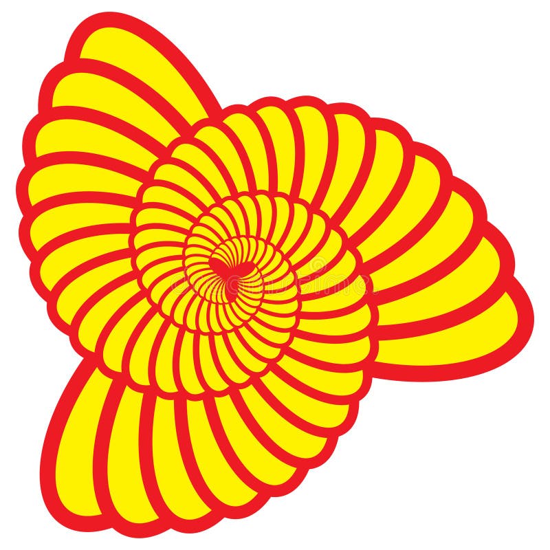 Twirl Triangle Shell Swirl Vector Stock Vector - Illustration of marine ...