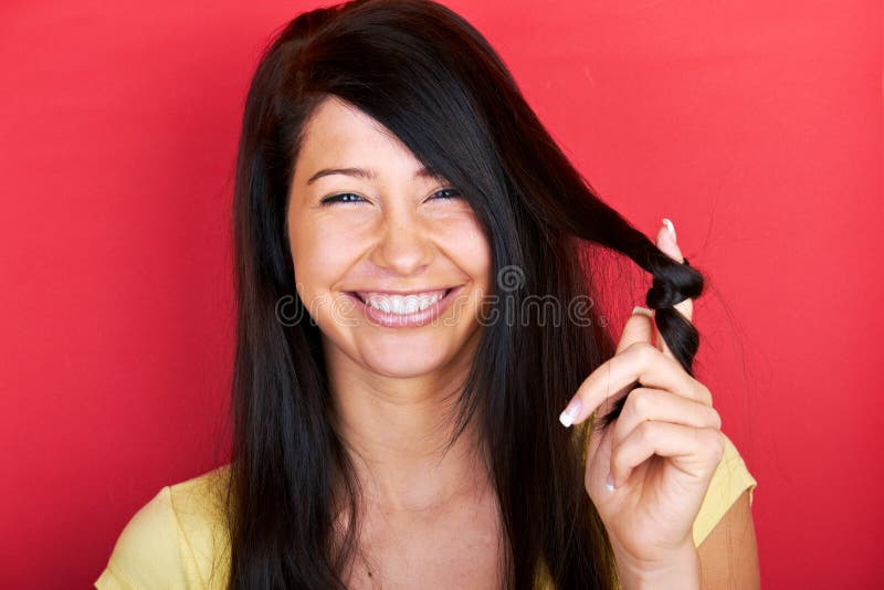 Twirling hair stock photo. Image of feeling, care, lifestyle - 28153058