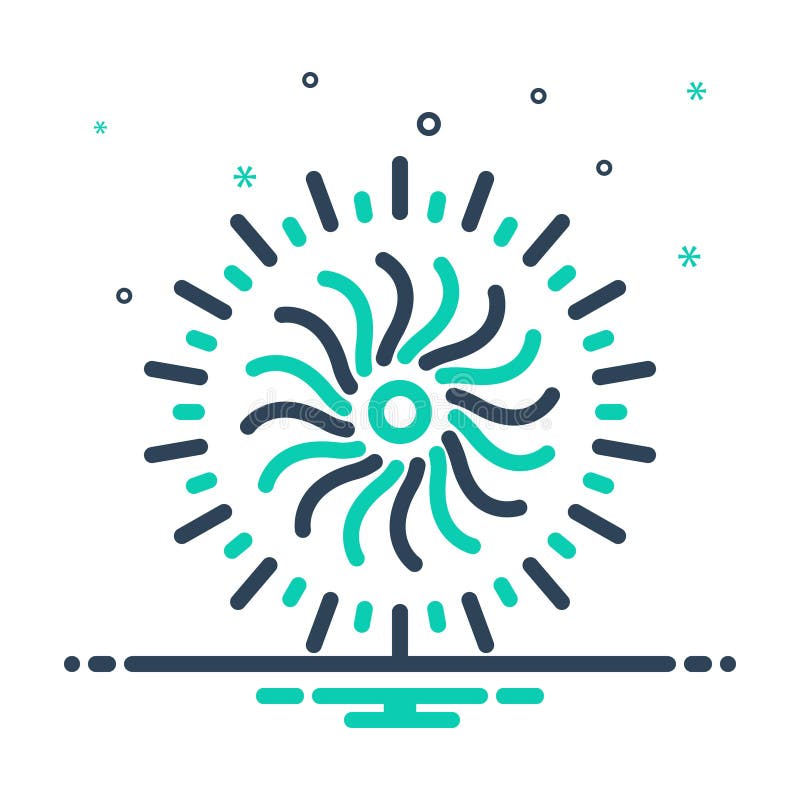 Mix Icon for Twist, Distort and Sunshine Stock Illustration ...