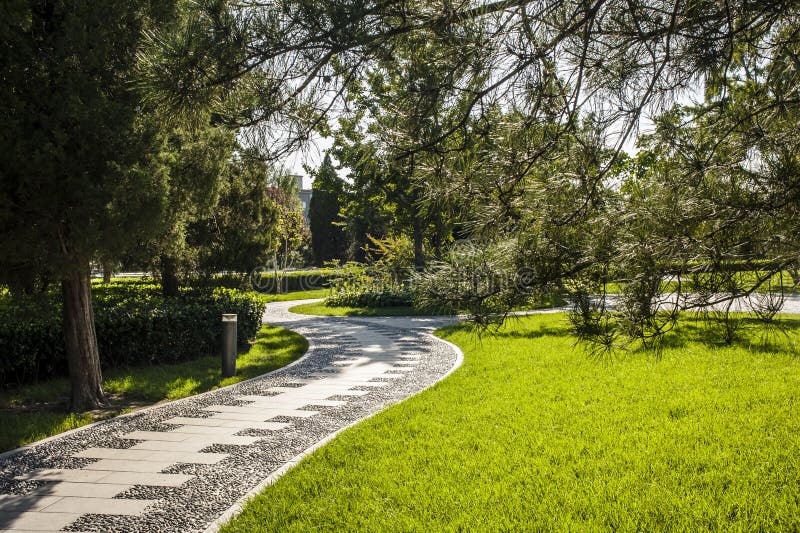 Twist through Path on the Park Stock Photo - Image of park, green: 31869694