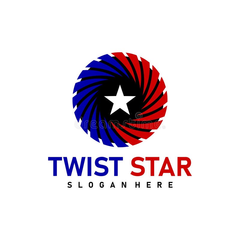 Twist Star Circle Illustration Logo Design Vector Stock Vector ...