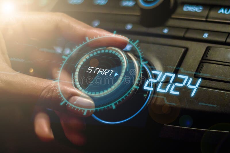 2024 Twist the Start Button 2024 New Year Concept Stock Photo - Image ...