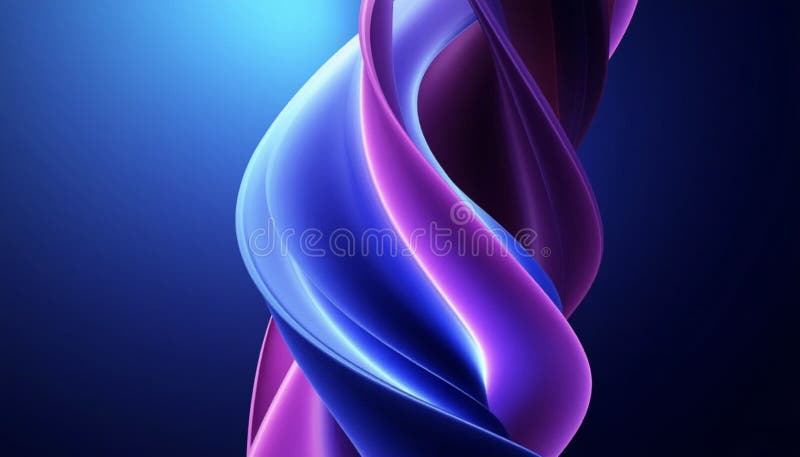 Twisted Abstract Form in Blue and Purple Stock Image - Image of blue ...