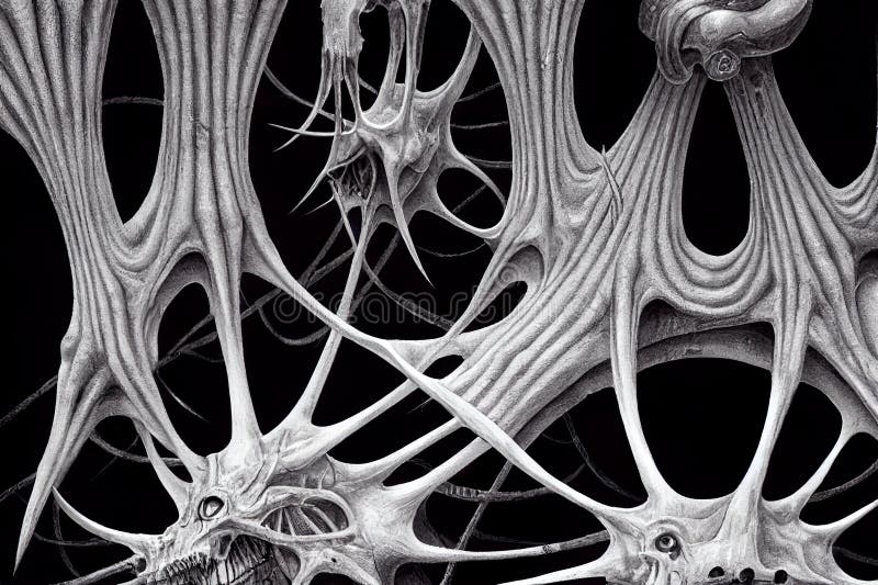 Twisted alien bones stock illustration. Illustration of symmetry ...