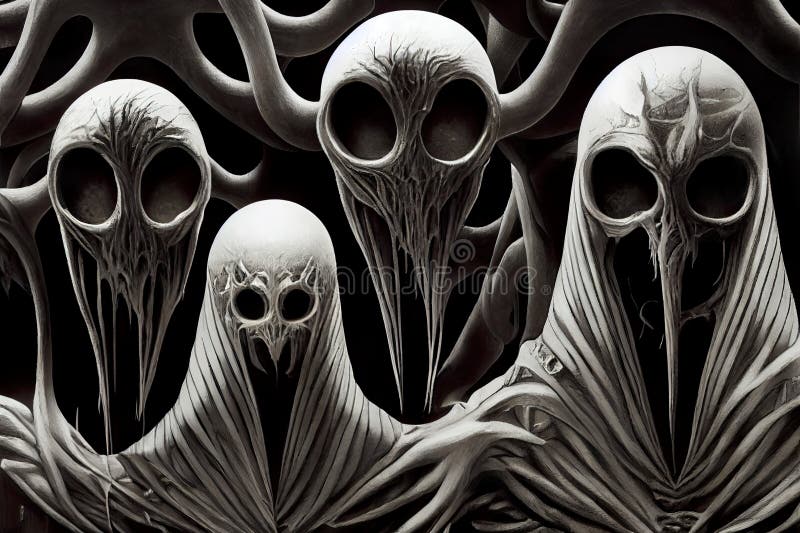 Twisted alien bones stock illustration. Illustration of skeleton ...