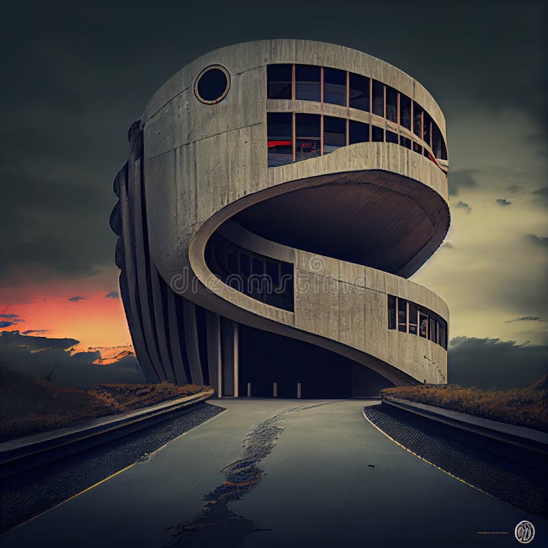 Twisted Architecture Dreamscape Stock Illustration - Illustration of ...