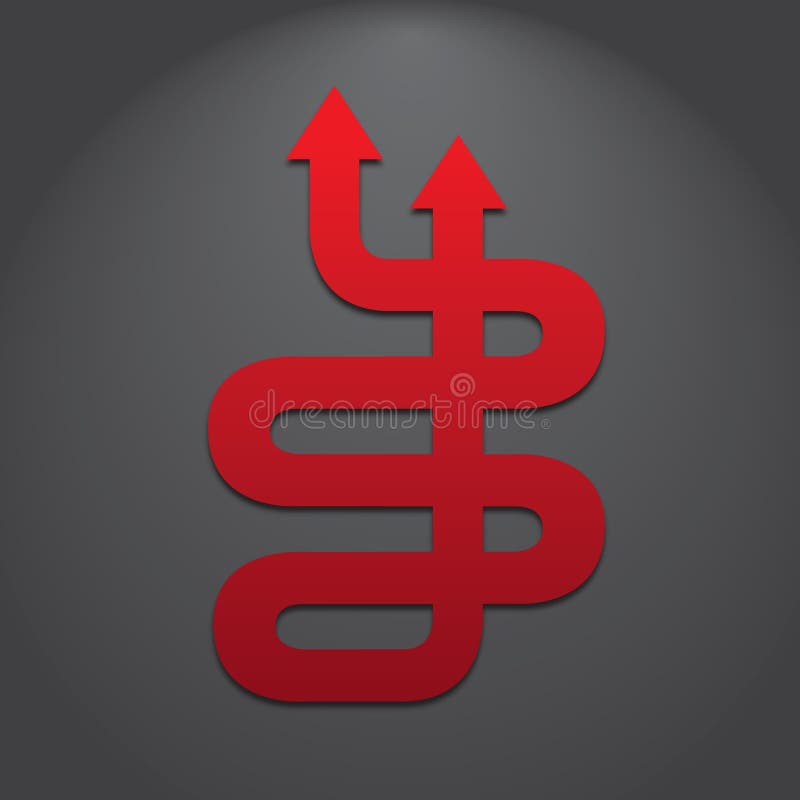 Twisted Arrows. Vector Illustration Decorative Design Stock Vector ...