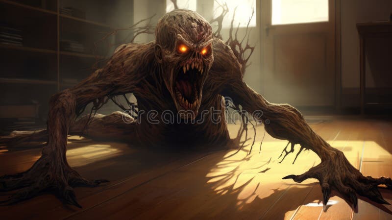 Twisted Branches Hyper-detailed Illustration of an Evil Creature in ...