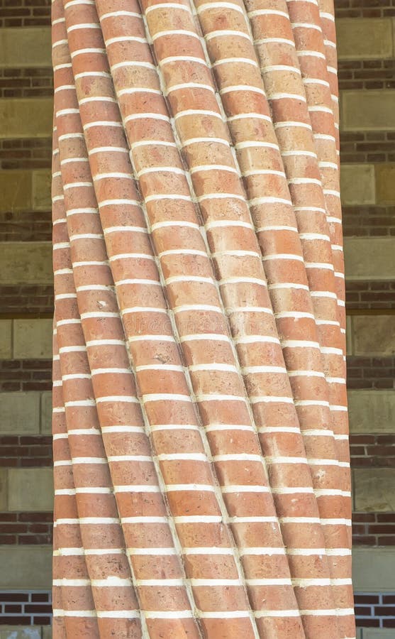 Spiral Brick Column stock image. Image of stone, building - 36124177