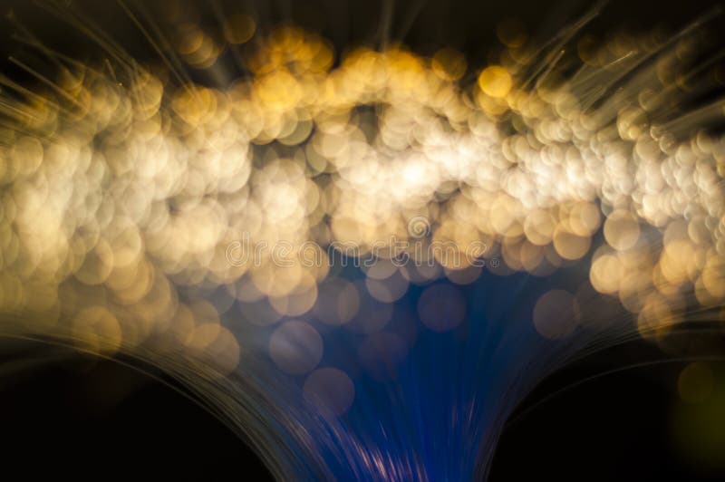 Twisted Bundle Of Optical Fibers Transmitting Electrical Light Stock ...