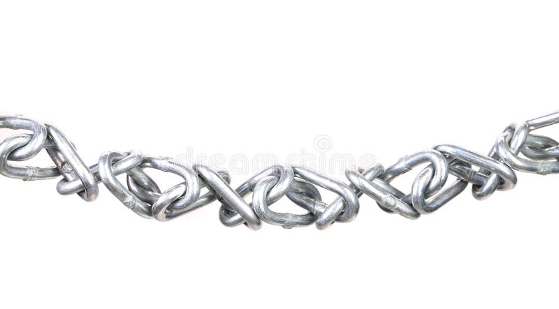 Twisted chain. stock image. Image of metal, steel, bind - 34749449